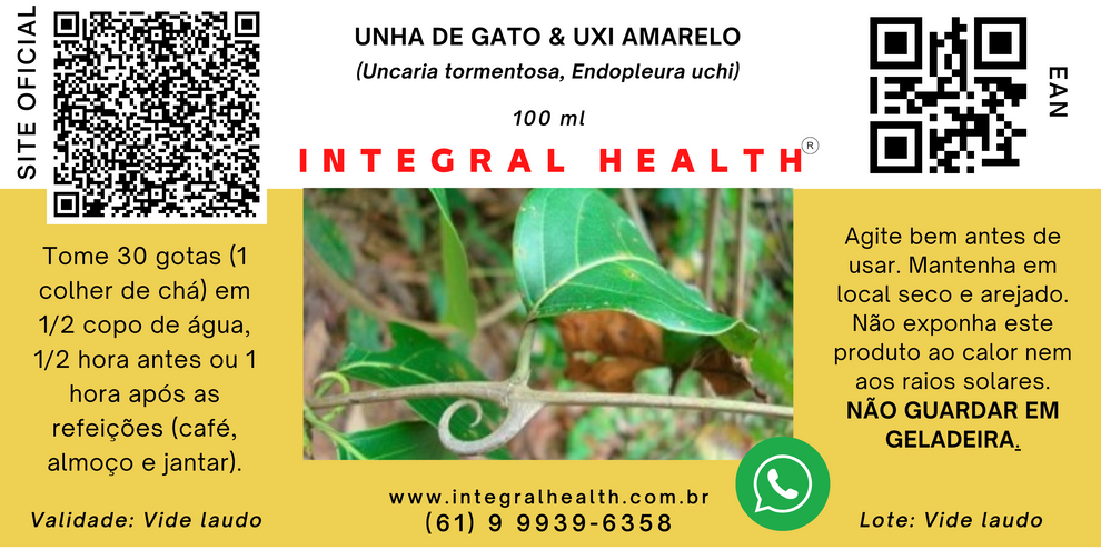 Unha de Gato e Uxi Amarelo, 200 ml - Imunidade, anti-inflamatório, art ...
